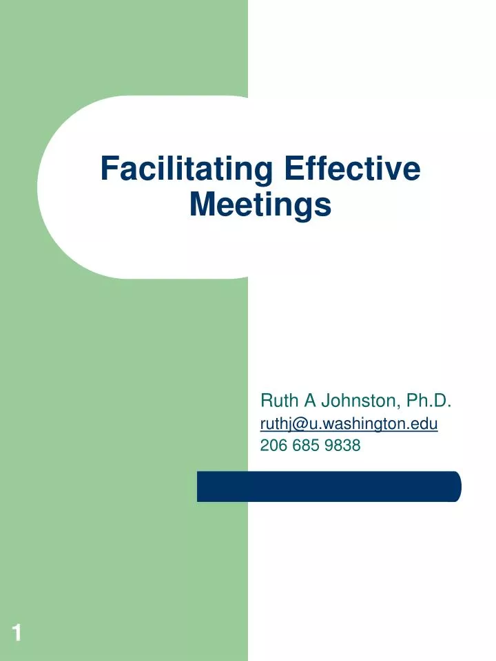 PPT - Facilitating Effective Meetings PowerPoint Presentation, free ...