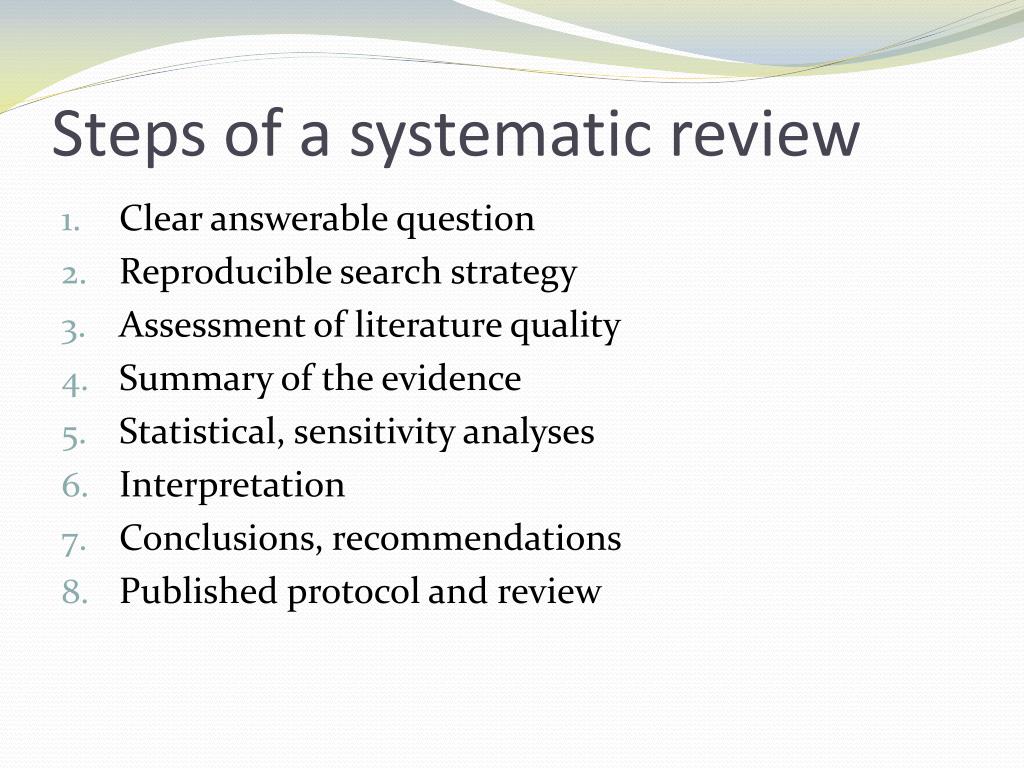 Ppt Systematic Reviews Powerpoint Presentation Free Download Id