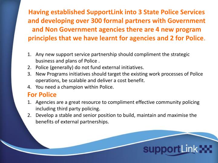 PPT - SupportLink E-Referral Management Framework “National Police ...