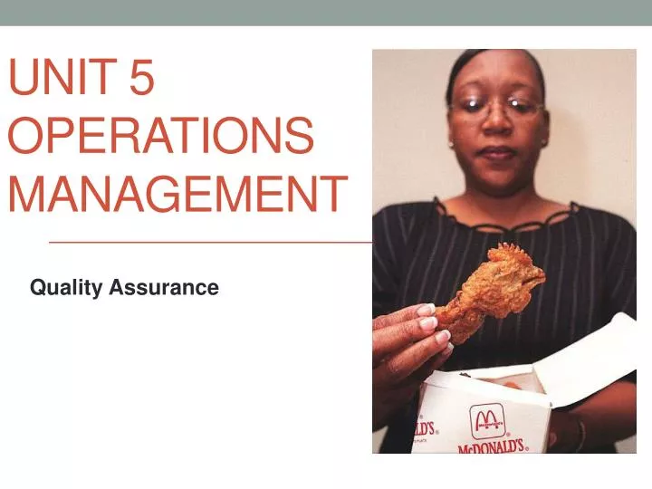 PPT - Unit 5 Operations Management PowerPoint Presentation, free ...