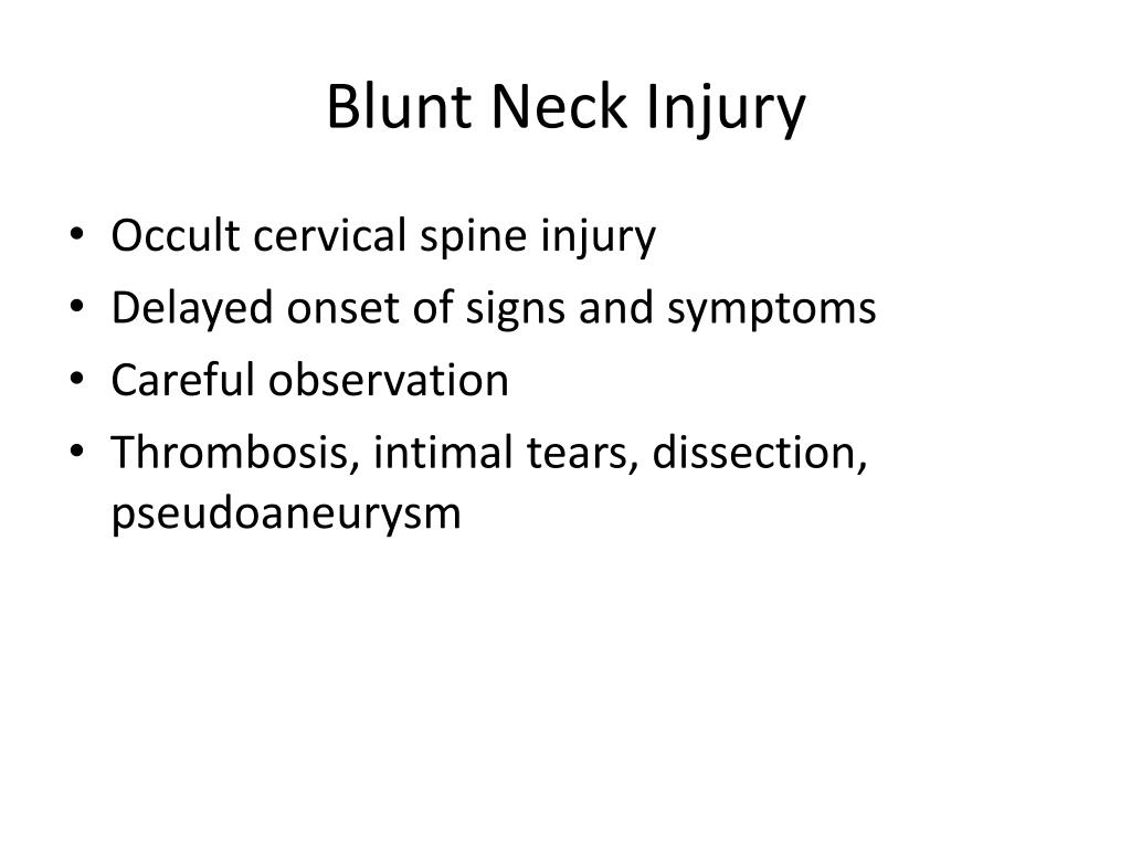 PPT - Cummings Ch 115: Penetrating and Blunt Trauma to the Neck ...