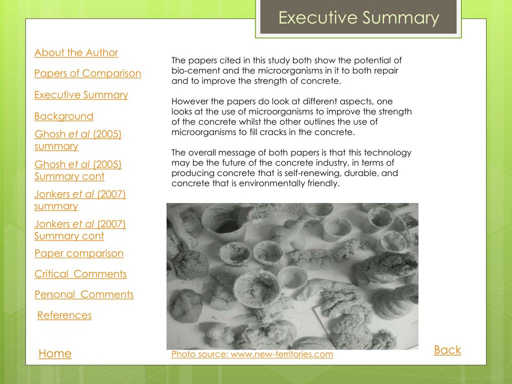 PPT - Bio-concrete as a means of concrete strengthening and repair ...