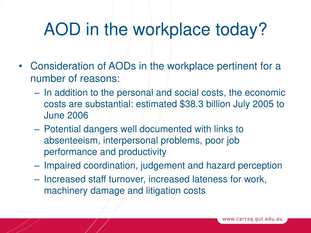 PPT - Safety Impacts of Alcohol and Other Drugs in Construction: A Mid ...
