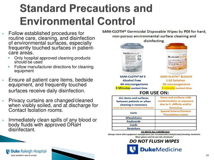 PPT - INFECTION PREVENTION & CONTROL AT DUKE RALEIGH HOSPITAL ...