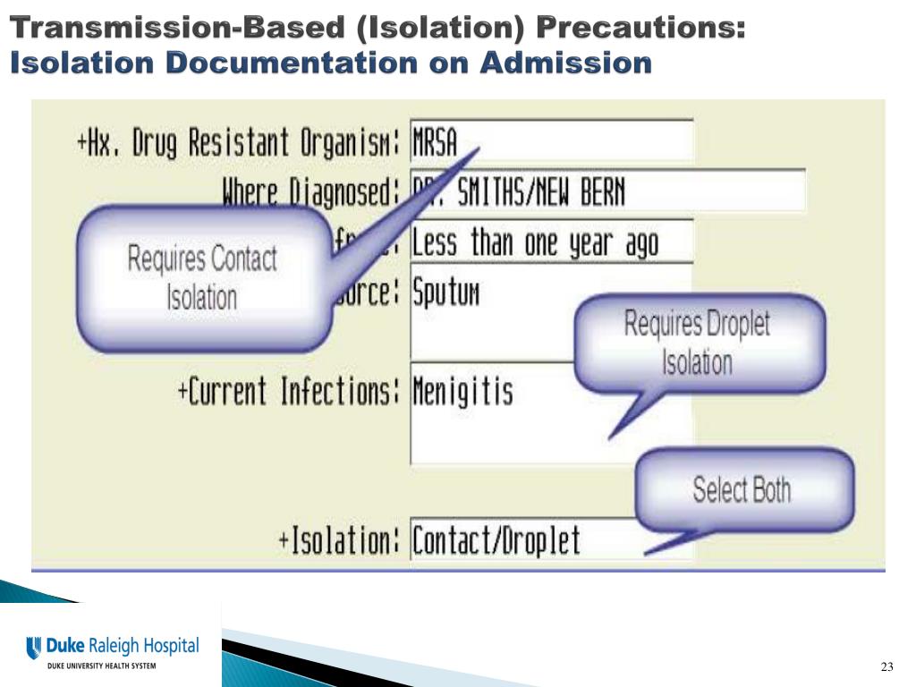 PPT - INFECTION PREVENTION & CONTROL AT DUKE RALEIGH HOSPITAL ...