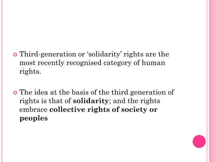 PPT - THIRD GENERATION RIGHTS PowerPoint Presentation - ID:1635225