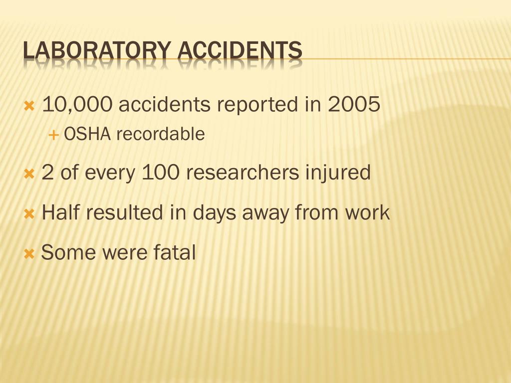PPT - Safety in the Chemical Laboratory Chemistry 550 PowerPoint ...