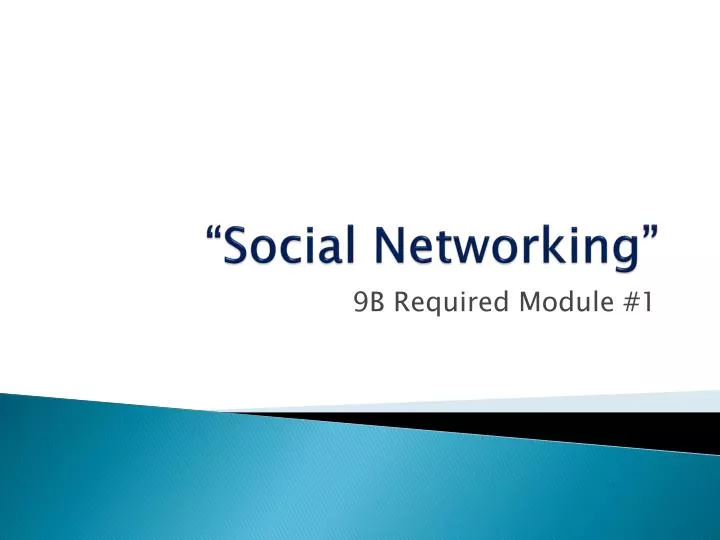 PPT - “Social Networking” PowerPoint Presentation, free download - ID ...