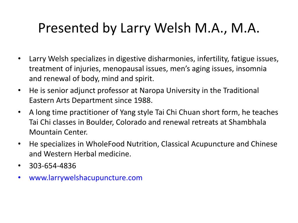 PPT - Nourishing the Center Spleen & Stomach PowerPoint Presentation ...