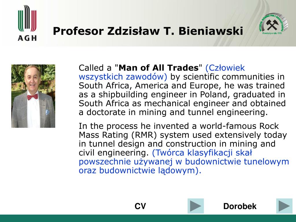 PPT - Profesor Zdzisław T. Bieniawski PowerPoint Presentation, free ...