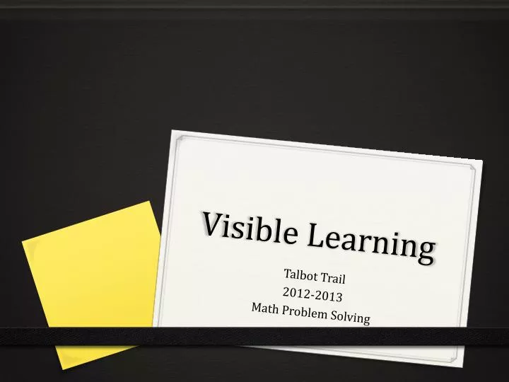 PPT - Visible Learning PowerPoint Presentation, free download - ID:1636267