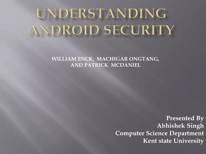 PPT - Understanding Android Security PowerPoint Presentation, free download - ID:1636502