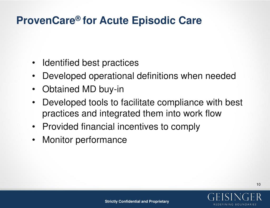 PPT - Innovations That Have Driven Geisinger’s Performance Earl ...
