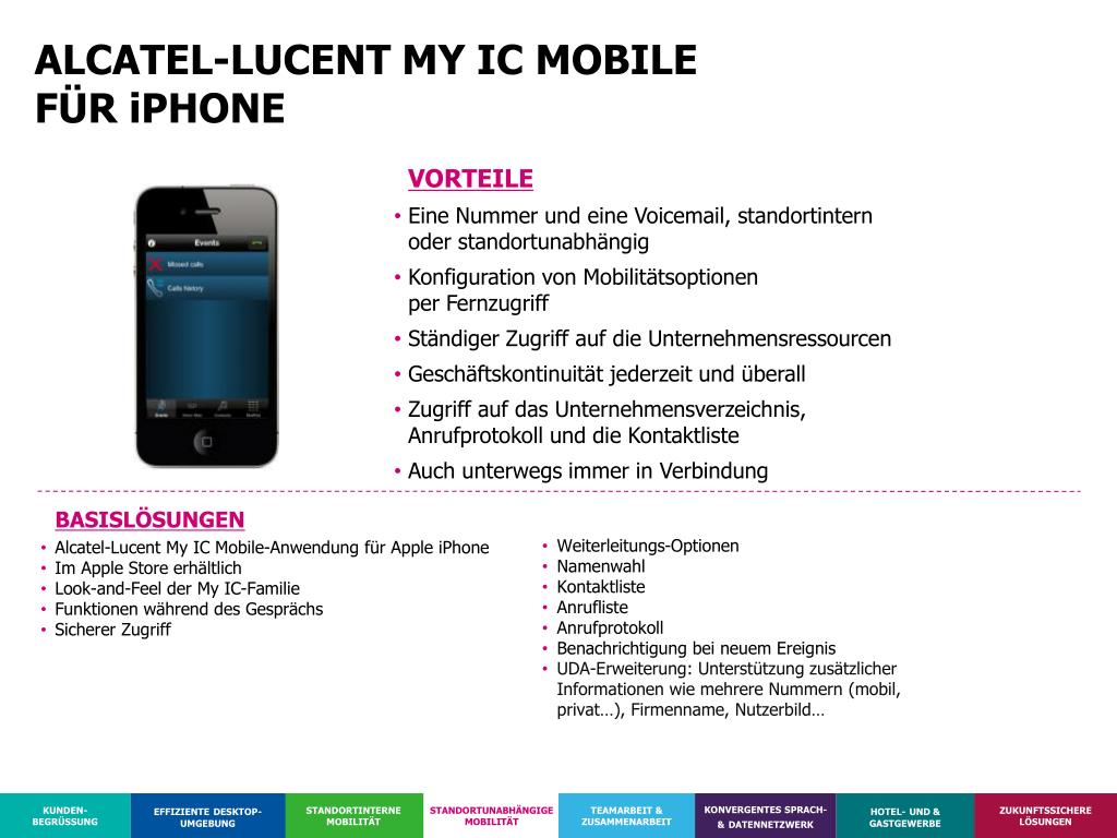 PPT - ALCATEL -LUCENT OPENTOUCH TM -SUITE FÜR KLEINE UND ...