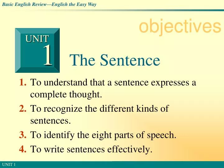 PPT - The Sentence PowerPoint Presentation, free download - ID:1638107