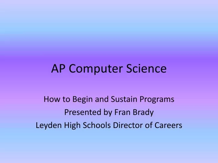 PPT - AP Computer Science PowerPoint Presentation, free download - ID ...