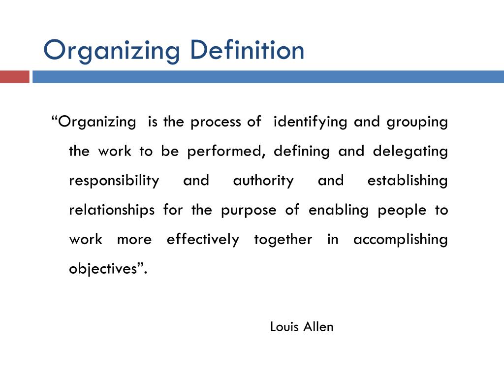 Organized Meaning Organized Meaning