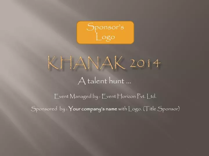 PPT - Khanak 2014 PowerPoint Presentation, free download - ID:1638579