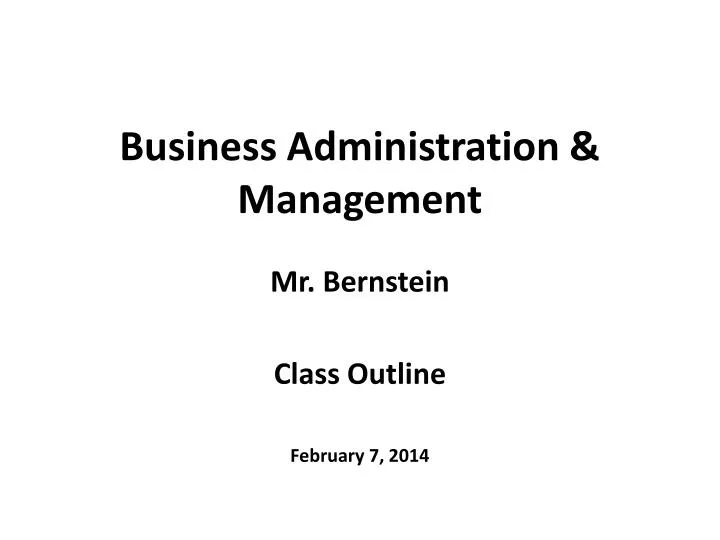 PPT - Business Administration & Management PowerPoint Presentation - ID ...