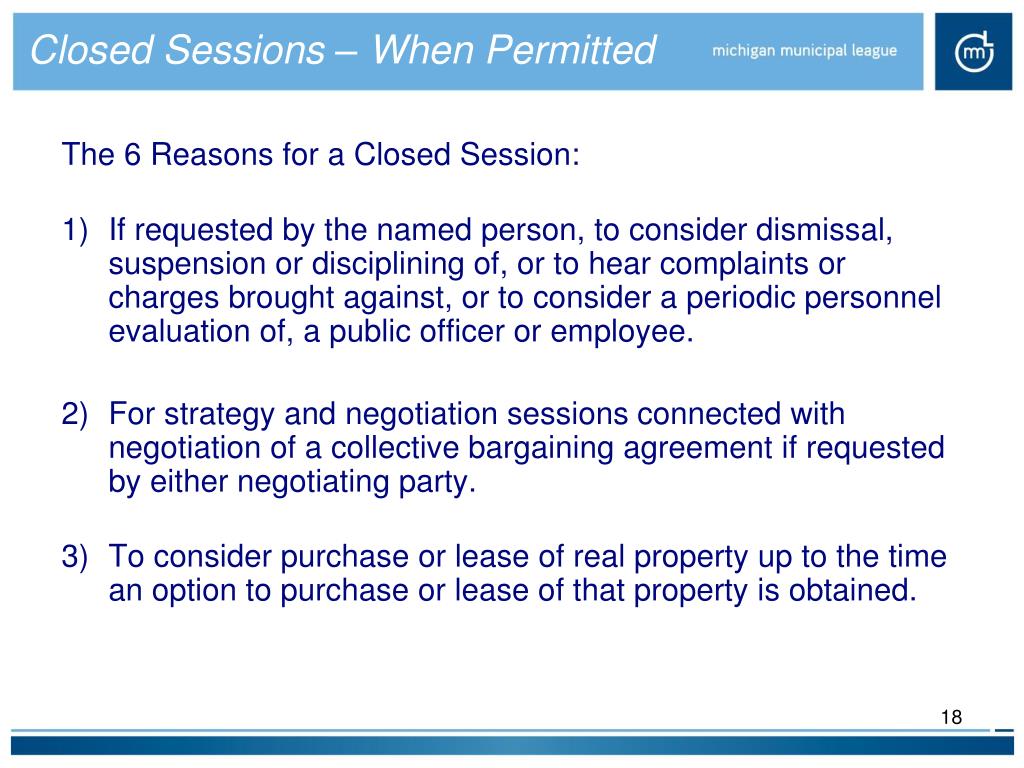 PPT - Michigan’s Sunshine Laws OMA Basics of Michigan’s Open Meetings ...
