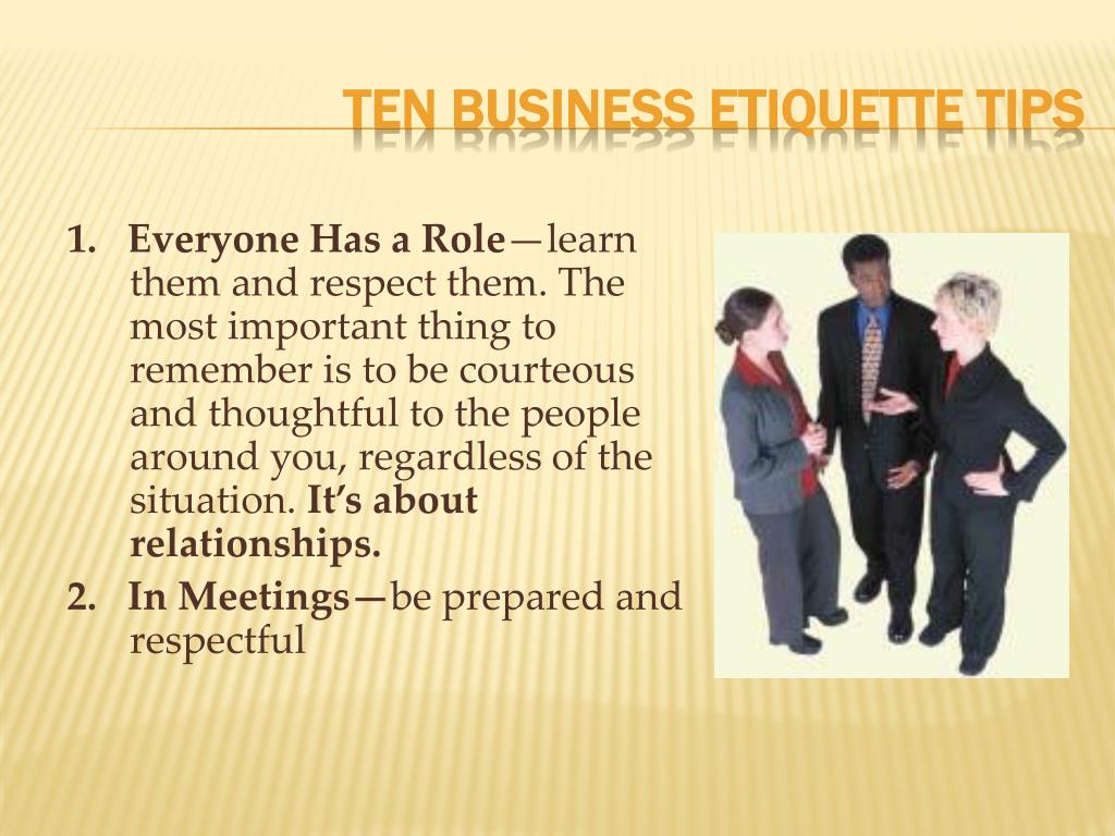 PPT - Professional Business Etiquette PowerPoint Presentation, free ...