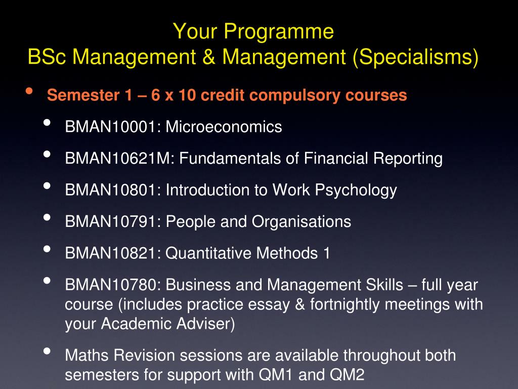PPT - BSc Management BSc Management (Specialism) PowerPoint ... PPT - BSc Management BSc Management (Specialism) PowerPoint ...
