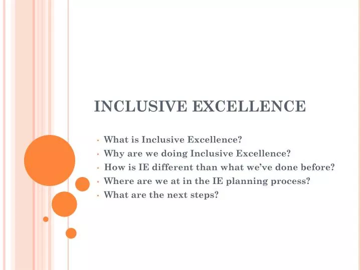 PPT - INCLUSIVE EXCELLENCE PowerPoint Presentation, free download - ID ...