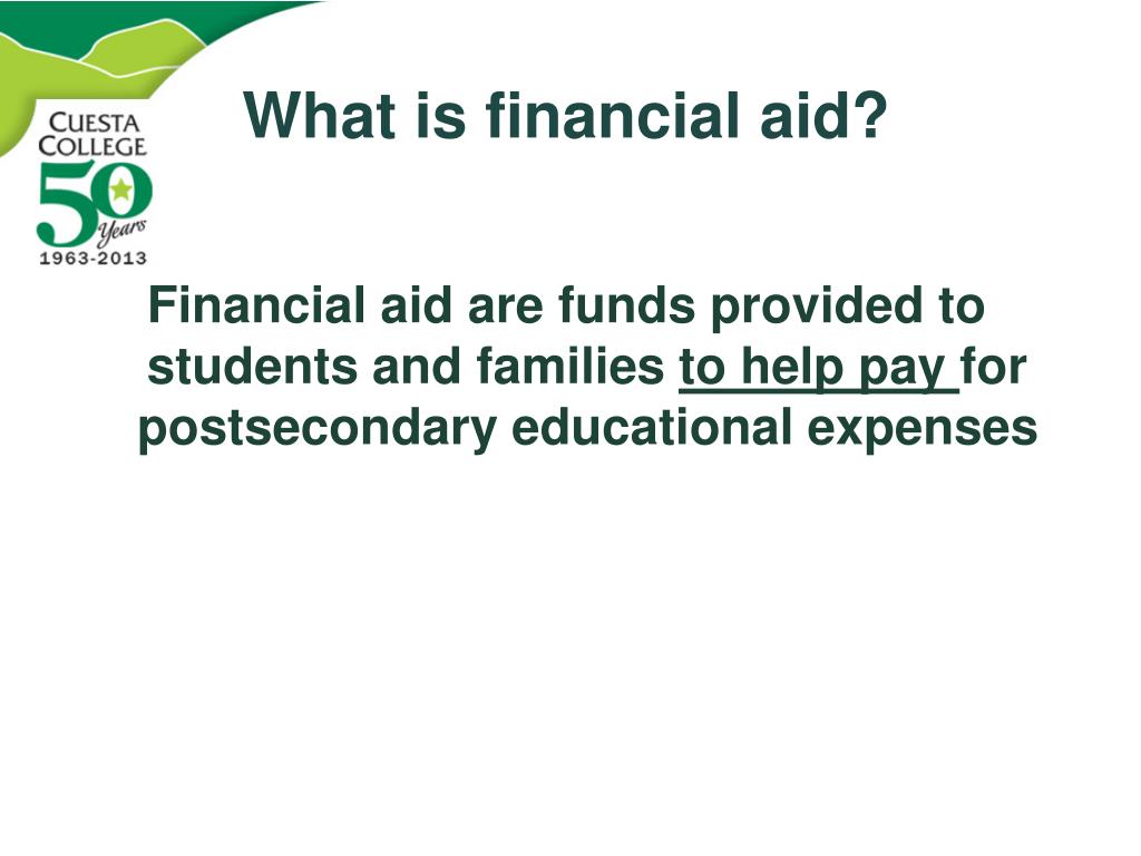 PPT - Funding Your Future Financial Aid Overview PowerPoint ...