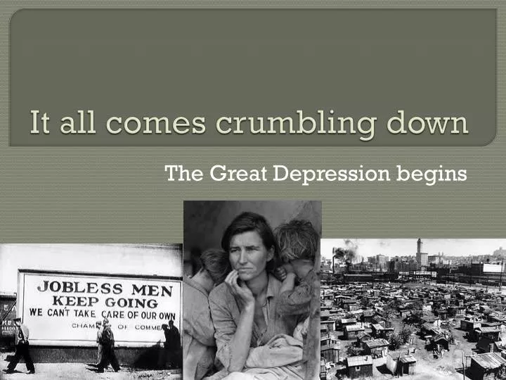 PPT - It all comes crumbling down PowerPoint Presentation, free ...