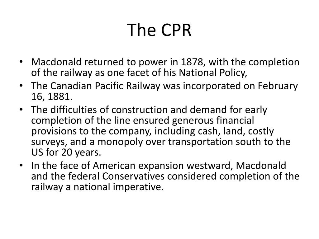 PPT - The Canadian Pacific Railway PowerPoint Presentation, free ...