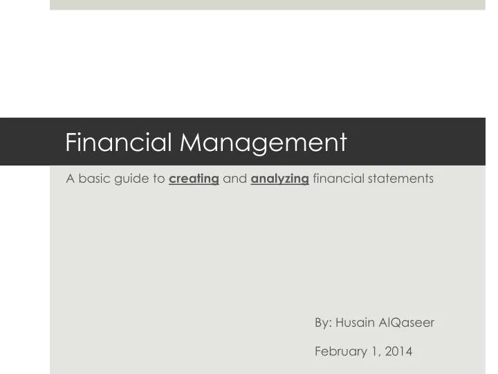 PPT - Financial Management PowerPoint Presentation, free download - ID ...