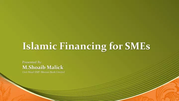 PPT - Islamic Financing for SMEs PowerPoint Presentation, free download ...