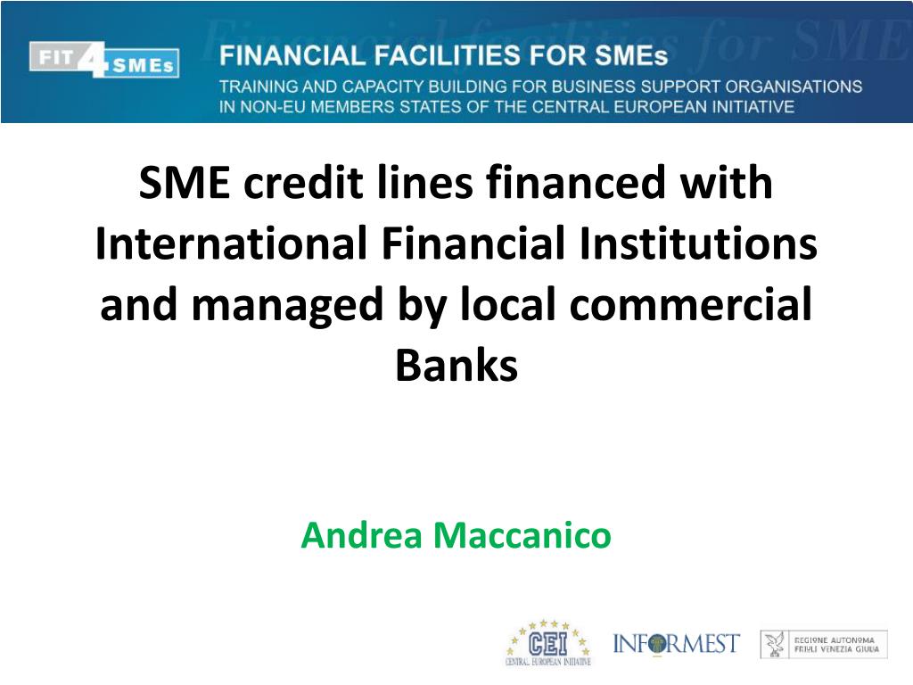 PPT - SME credit lines financed with International Financial ...
