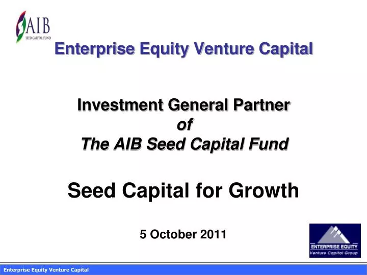 PPT - Enterprise Equity Venture Capital Investment General Partner of ...