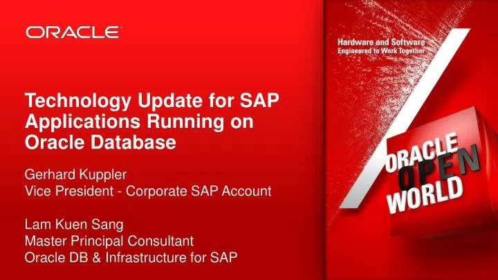 Ppt Technology Update For Sap Applications Running On Oracle Database Powerpoint Presentation