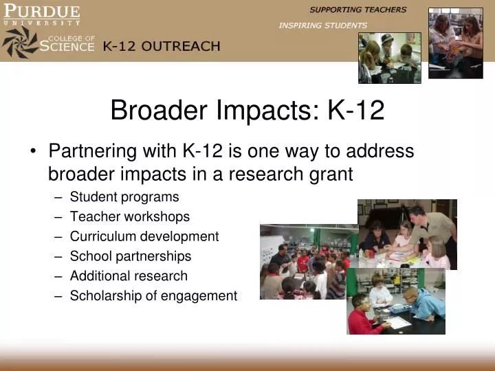 PPT - Broader Impacts: K-12 PowerPoint Presentation, free download - ID ...