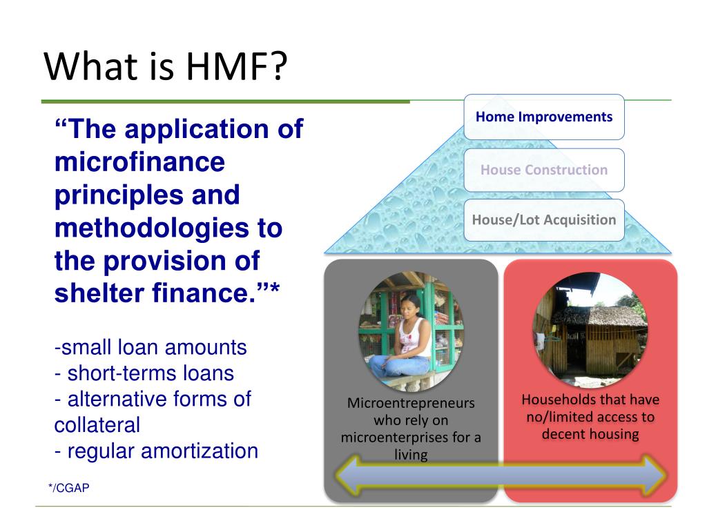 PPT - Housing Microfinance (HMF): For the Filipino Micro-entrepreneurs ...