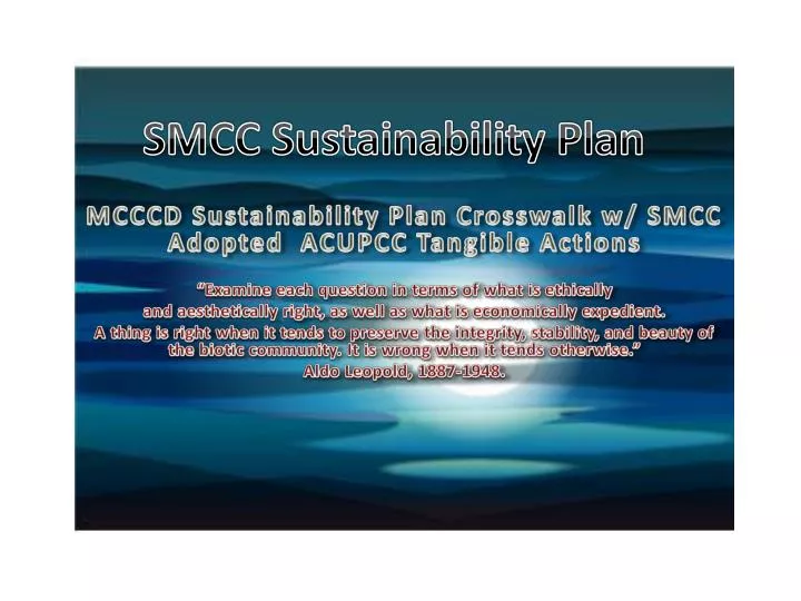 PPT - SMCC Sustainability Plan PowerPoint Presentation, free download ...