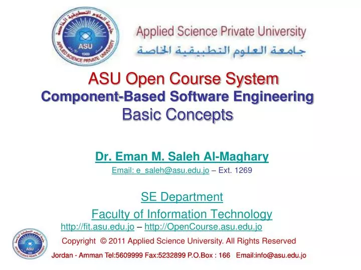 PPT - Component-Based Software Engineering Basic Concepts PowerPoint ...