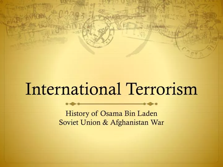 PPT - International Terrorism PowerPoint Presentation, free download ...