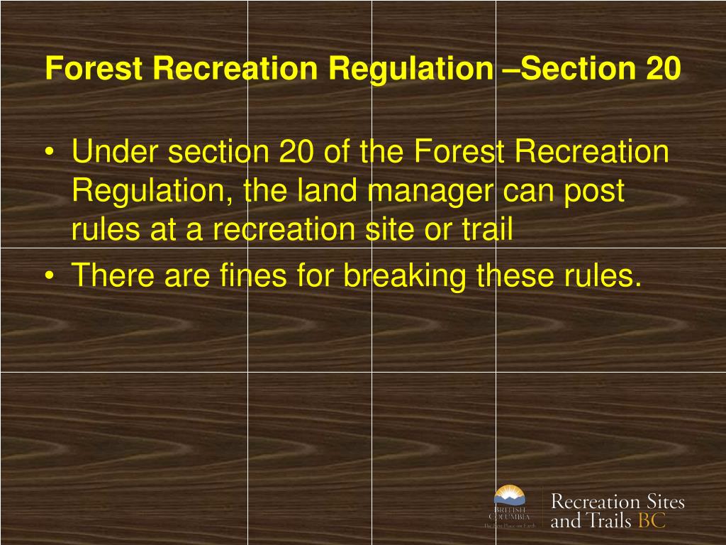 PPT - KEY LEGISLATION DEALING WITH SITE AND TRAIL CONSTRUCTION ...