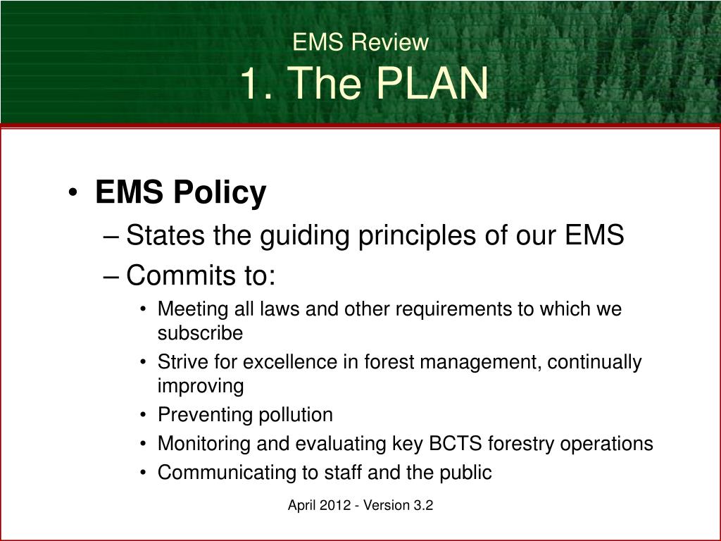 PPT - BC Timber Sales Environmental Management System (EMS) and ...