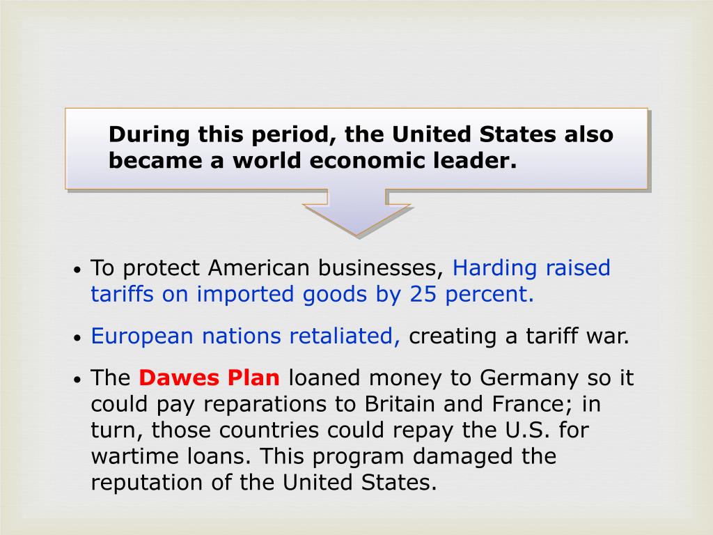 PPT - The Economy During the 1920s PowerPoint Presentation, free ...