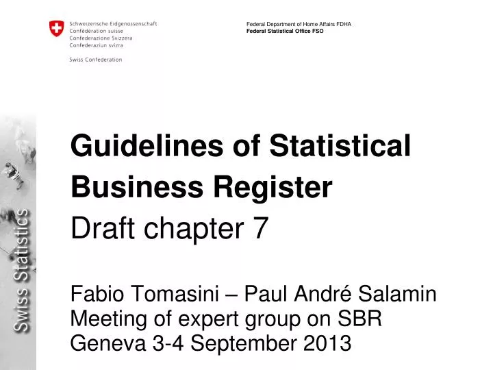 PPT - Guidelines of Statistical Business Register Draft chapter 7 PowerPoint Presentation - ID ...