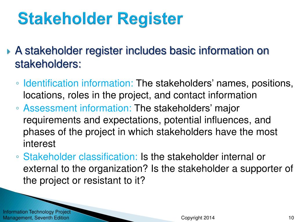 PPT - Chapter 1 3 : Project Stakeholder Management PowerPoint ...