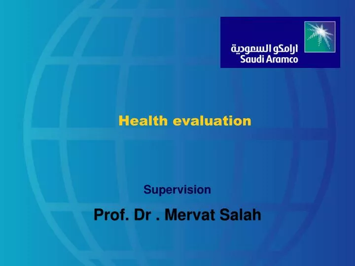 PPT - Health evaluation PowerPoint Presentation, free download - ID:1644420