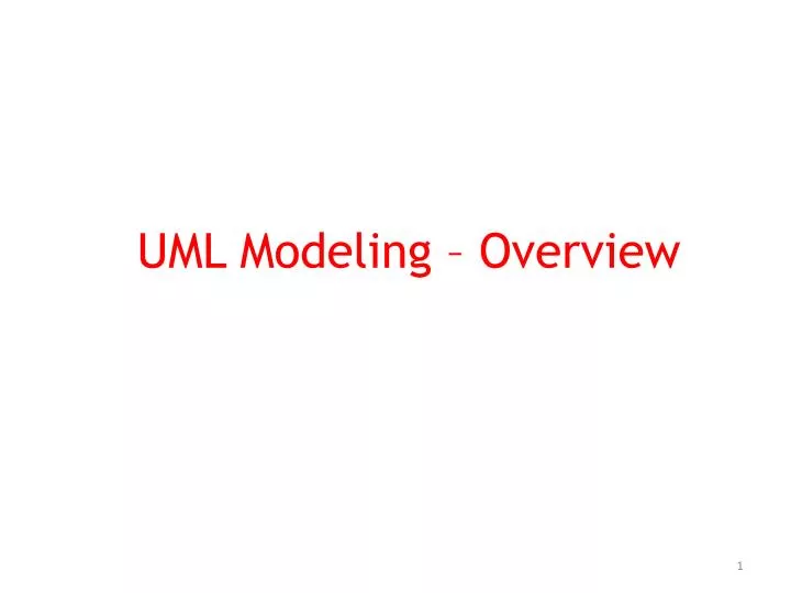 PPT - UML Modeling – Overview PowerPoint Presentation, free download ...