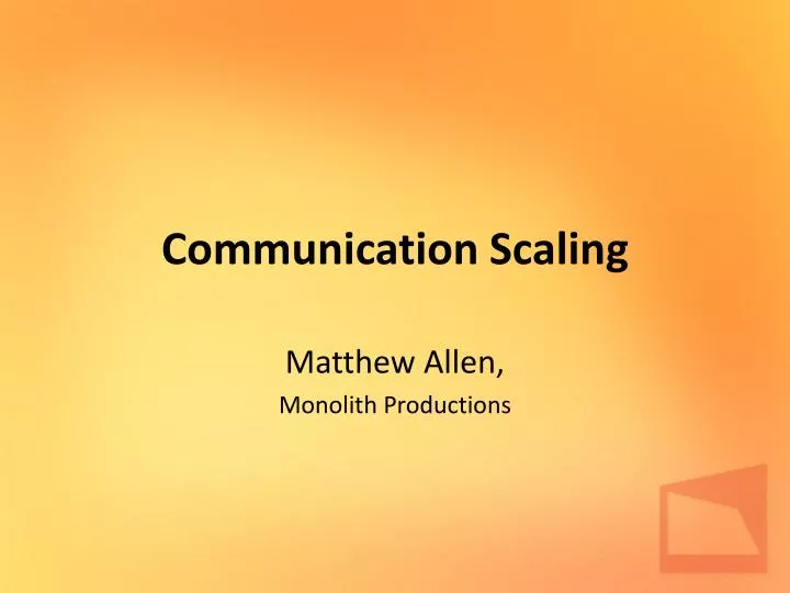 PPT - Communication Scaling PowerPoint Presentation, free download - ID ...