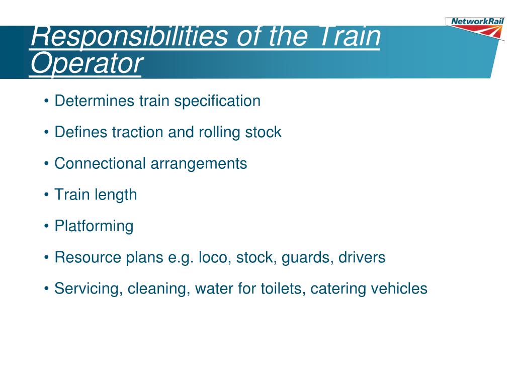 PPT - RAILWAY INDUSTRY TRAIN PLANNING LEVEL 2 TRAINING PowerPoint ...