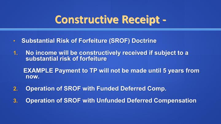 PPT - Chapter 3 Four Basic Concepts: Gross Income, Constructive Receipt ...
